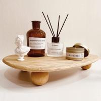 China Wooden Pedestal Stand for Decor, Wood Display Tray for Candles Plants Bottles Vases Soap Dispenser for sale