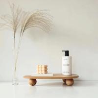 China Wooden Pedestal Stand for Decor, Wood Display Tray for Candles Plants Bottles Vases Soap Dispenser for sale