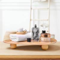 China Wooden Vanity Tray with Unique Grain, Decorative Tray for Bathroom Counter, Home Decor, Dresser Storage for sale