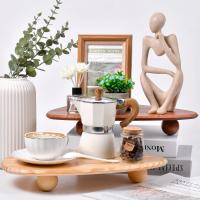 China Wooden Vanity Tray with Unique Grain, Decorative Tray for Bathroom Counter, Home Decor, Dresser Storage for sale