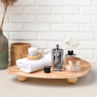 China Wooden Vanity Tray with Unique Grain, Decorative Tray for Bathroom Counter, Home Decor, Dresser Storage for sale