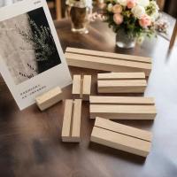 China Assorted Wooden Calendar Base Photo Base Trading Card Stand Wooden Menu Card Holder Wooden Base for sale