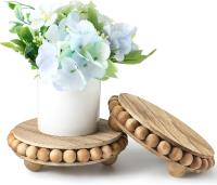 China Custom Wooden Farmhouse Pedestal Display Stand for Tiered Trays for sale