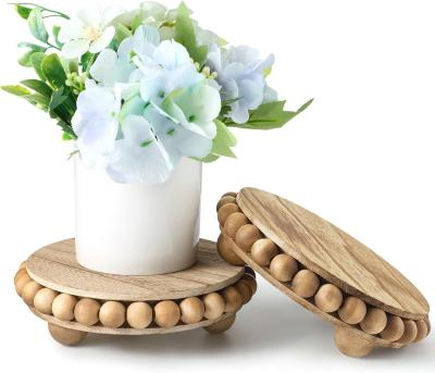 China Custom Wooden Farmhouse Pedestal Display Stand for Tiered Trays for sale