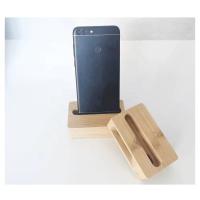 China Custom Bamboo Wooden Mobile Cell Phone Loud Speaker Portable Mobile Phone Stand Mini Amplifier for sale