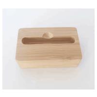 China Custom Bamboo Wooden Mobile Cell Phone Loud Speaker Portable Mobile Phone Stand Mini Amplifier for sale