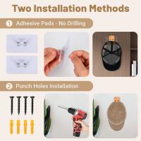 China Newest Customized Cowboy Hat Rack - Heavy Duty Adhesive Hat Hooks for Wall and Door for sale