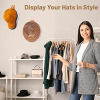 China Newest Customized Cowboy Hat Rack - Heavy Duty Adhesive Hat Hooks for Wall and Door for sale