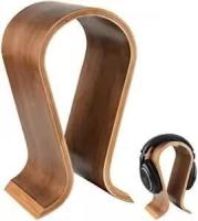 China Wooden Arc Headphone Stand Universal Desktop Headphone Stand for sale