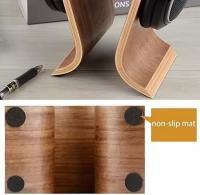 China Wooden Arc Headphone Stand Universal Desktop Headphone Stand for sale