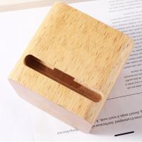 China Universal Cell Phone Stand with Loudspeaker Holder Wooden Phone Stand Bamboo Phone Dock Stands for sale