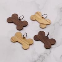 China Natural Wooden Keychain Blanks Unfinished Wood Rounds for Lase Engraving,Christmas Crafts for sale