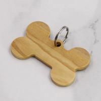China Natural Wooden Keychain Blanks Unfinished Wood Rounds for Lase Engraving,Christmas Crafts for sale