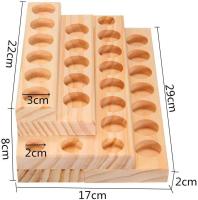 China Wholesale Wooden Presentation Display Rack Stand Holder for Essential Oils Home Decoration Hanging Storage Organizer for sale