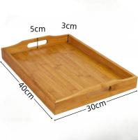 China Wholesale Tray with Handles Wooden Serving Tray Snack Tray Great for Breakfast Coffee Tables for sale