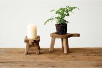 China Small Wood Pedestal with Handle, Room Decor, Modern Wooden Pedestal Stand For Display Your Home Decoration for sale
