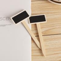 China Mini Wooden T-type Plant Labels Garden Plant Markers Chalkboard Stakes Gardening Plant Labels Signs, Wooden Garden Markers for sale