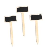China Mini Wooden T-type Plant Labels Garden Plant Markers Chalkboard Stakes Gardening Plant Labels Signs, Wooden Garden Markers for sale