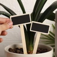 China Mini Wooden T-type Plant Labels Garden Plant Markers Chalkboard Stakes Gardening Plant Labels Signs, Wooden Garden Markers for sale