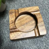 China Walnut Cigar Ashtray Household Ashtray Smoking Creative Personality Ornaments for sale