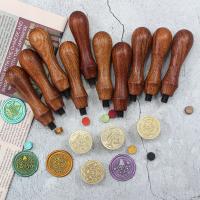 China Wooden Wax Seal Stamp Branches Vintage Sealing Wax Stamps Retro Wooden Handle for Wooden Stamp Removable Brass Head for sale