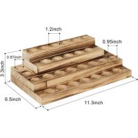 China Essential Oil Bottles Wooden Storage Display Stand Travel Display Presentation Holder, Cosmetic Aromatherapy Organizer Rack for sale