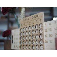 China Wooden Table Calendar, Daily Desktop Perpetual Desk Calendar, Modern Farmhouse Aesthetic Desk Accessories for Home Office Decor for sale