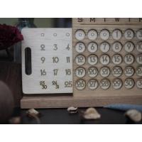 China Wooden Table Calendar, Daily Desktop Perpetual Desk Calendar, Modern Farmhouse Aesthetic Desk Accessories for Home Office Decor for sale