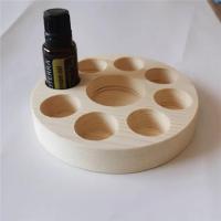 China Wooden Essential Oil Display Stand Tabletop Essential Oils Perfume Storage Racks Oil Bottles Holder for sale