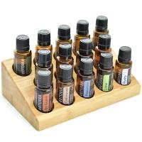 China Wooden Essential Oil Display Stand Tabletop Essential Oils Perfume Storage Racks Oil Bottles Holder for sale