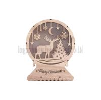 China LED Light Wood Christmas Decoration Wood Crafts Gifts for Xmas Party Decor for sale