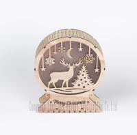 China LED Light Wood Christmas Decoration Wood Crafts Gifts for Xmas Party Decor for sale