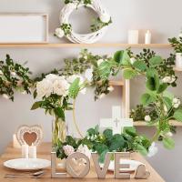 China Customized Wood Place Card Holder, Gold Wreath Hoop Macrame for Christmas Decorations Wedding Table Crafts for sale