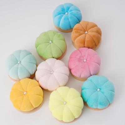 China Pumpkin Pin Cushion, Wooden Base Needle Pincushions Japanese Style Round Pin Cushion for Sewing Needle Holders or DIY Crafts for sale
