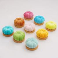 China Pumpkin Pin Cushion, Wooden Base Needle Pincushions Japanese Style Round Pin Cushion for Sewing Needle Holders or DIY Crafts for sale