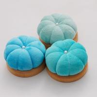 China Pumpkin Pin Cushion, Wooden Base Needle Pincushions Japanese Style Round Pin Cushion for Sewing Needle Holders or DIY Crafts for sale