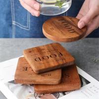 China Acacia Wood Coaster - Creative Nordic Style Tableware Durable Wooden Heat Insulation Mat for sale