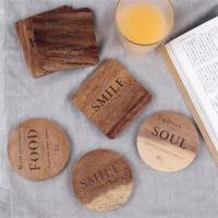 China Acacia Wood Coaster - Creative Nordic Style Tableware Durable Wooden Heat Insulation Mat for sale
