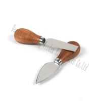China Mini Knife Butter Knife Spatula Stainless Cheese Slicer Cutter 3 Cheese Knives Set Wood Handle for sale