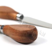 China Mini Knife Butter Knife Spatula Stainless Cheese Slicer Cutter 3 Cheese Knives Set Wood Handle for sale