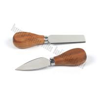China Mini Knife Butter Knife Spatula Stainless Cheese Slicer Cutter 3 Cheese Knives Set Wood Handle for sale