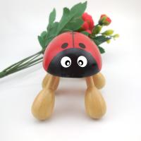 China Wooden Gift&Craft factory , ladybird shaped wooden toy or wooden head messager for sale
