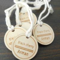 China Laser Cutting Natural Wooden Tag for Baby milstone card or customized design for sale