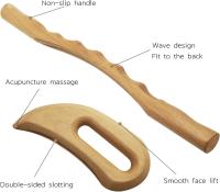 China 2 PCS Wooden Gua Sha Massage Tools Wood Therapy  Massage Kit for Lymphatic Drainage Tool Wood GuaSha for Anti Cellulite Keep Fit for sale