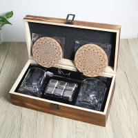 China Whiskey Stainless Steel Stones Gift Set 8 Golden Ice Cubes Reusable Chilling Rocks for sale
