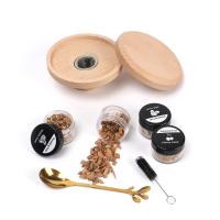 China Wood Cocktail Smoker Kit Bourbon Old Fashioned Smoker Set Include Four Flavors Wood Chips for Drink Whiskey Smoker Gifts For Men for sale