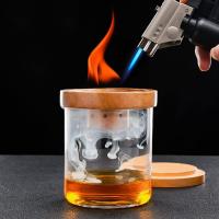 China Cocktail Smoker Kit for Whiskey Old Fashion and Bourbon with Torch 4 Flavors of Wood Chips Food Grade Torch Wood Bamboo Case for sale