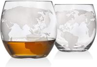China Whiskey Decanter Globe Set with 4 Etched Globe Whisky Glasses for Liquor, Scotch, Bourbon, Vodka, Gifts for Men for sale