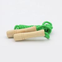 China Jump Rope Wooden Handle and Colored Rope, Wooden Jump Rope for Kids and Adults for sale
