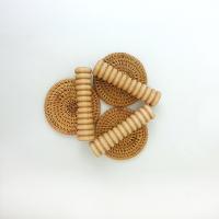 China Wooden body Massager Roller Massager Natural Chinese Cherry Wood foot Roller for sale